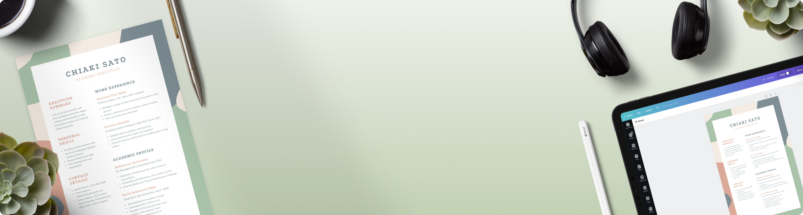 Easy-to-format resumes for any job with Canva