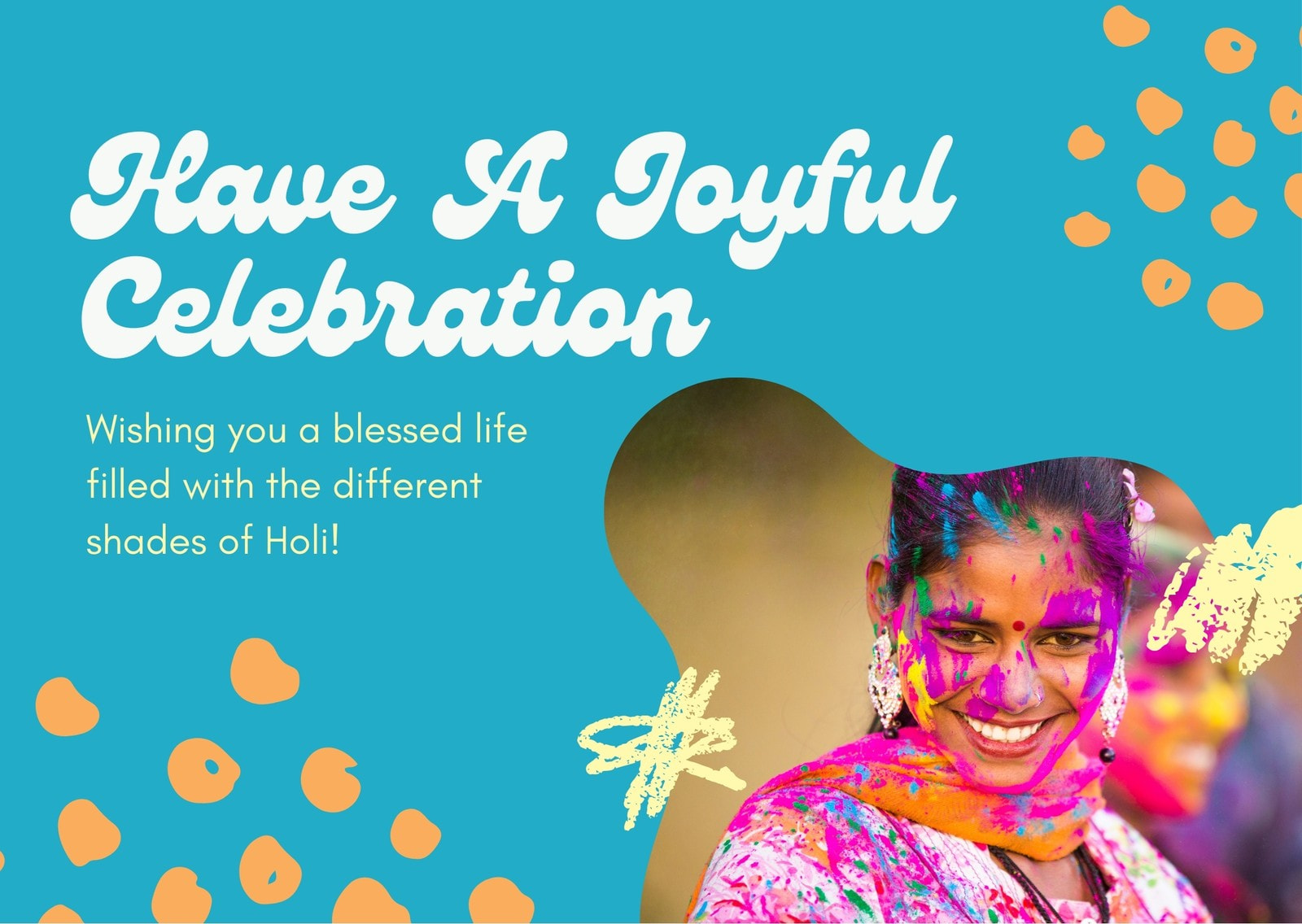 Design Custom Holi Greeting Cards Online For Free - Canva