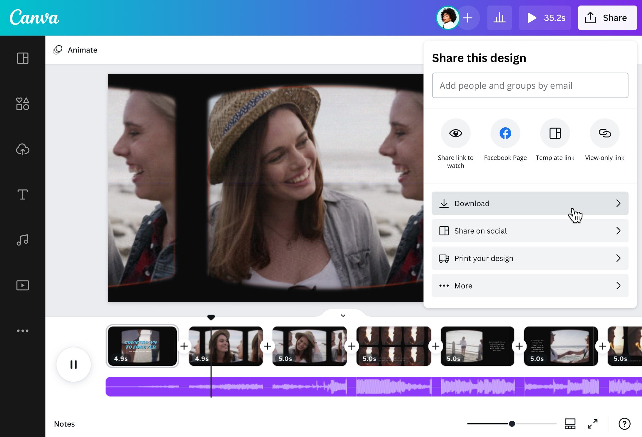 Foto a video: Convertí una foto a video online gratis | Canva