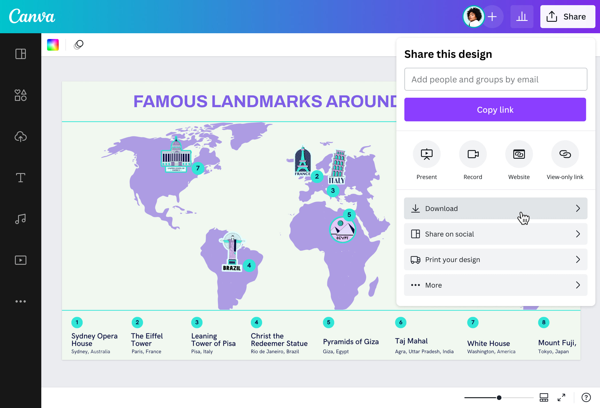 เครื่องมือทำแผนที่ฟรี สร้างแแผนที่ออนไลน์ฟรีที่ Canva