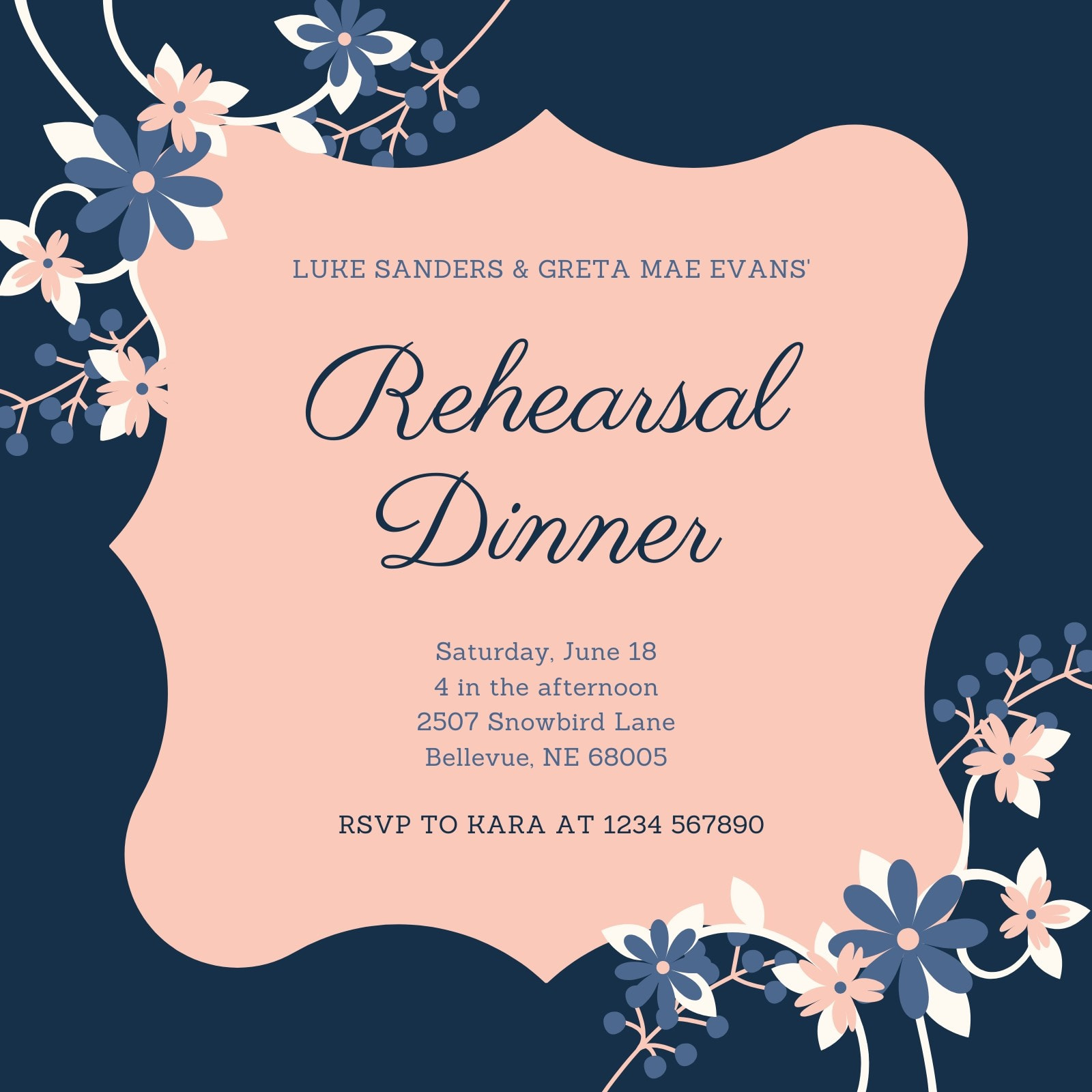 Design Custom Rehearsal Dinner Invitations - Canva