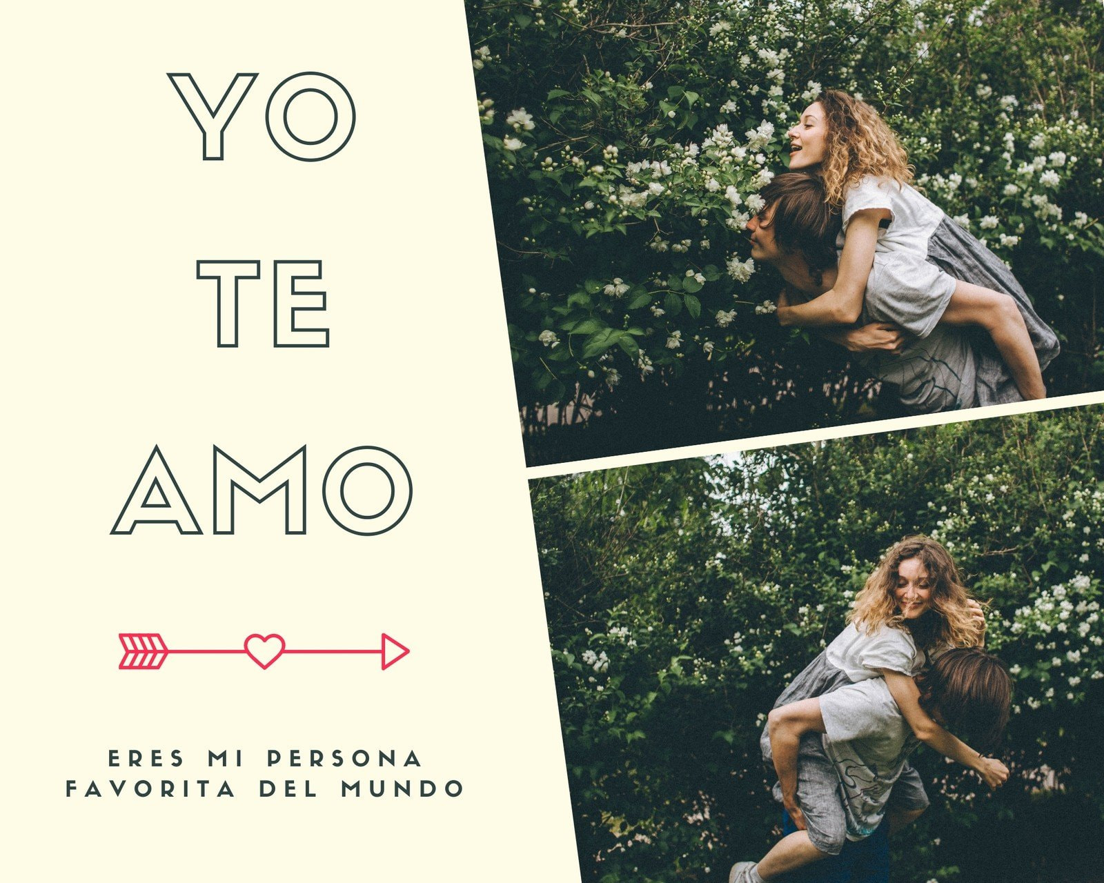 Diseña un romántico collage de amor personalizado con Canva