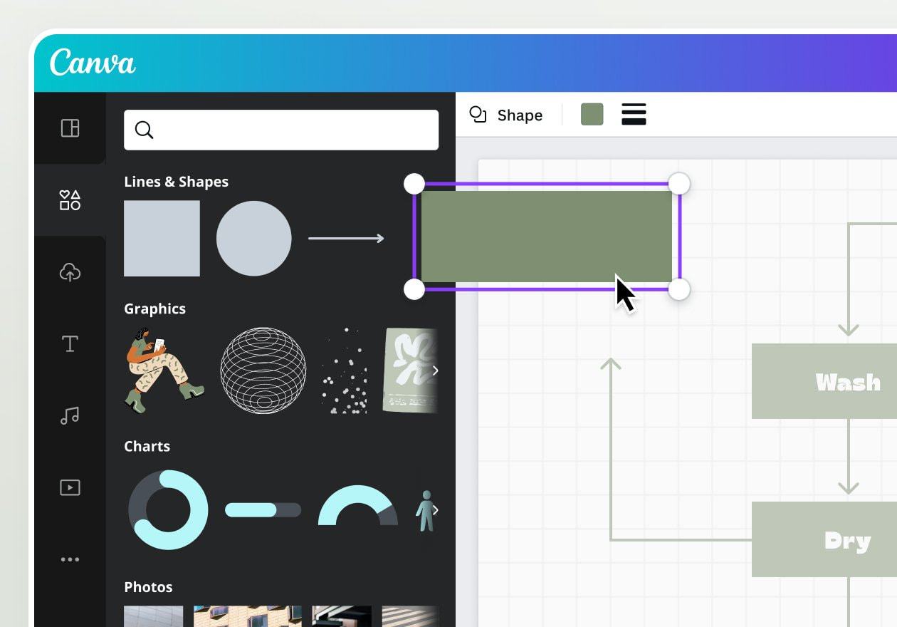 Creador de diagramas de bloques online | Canva