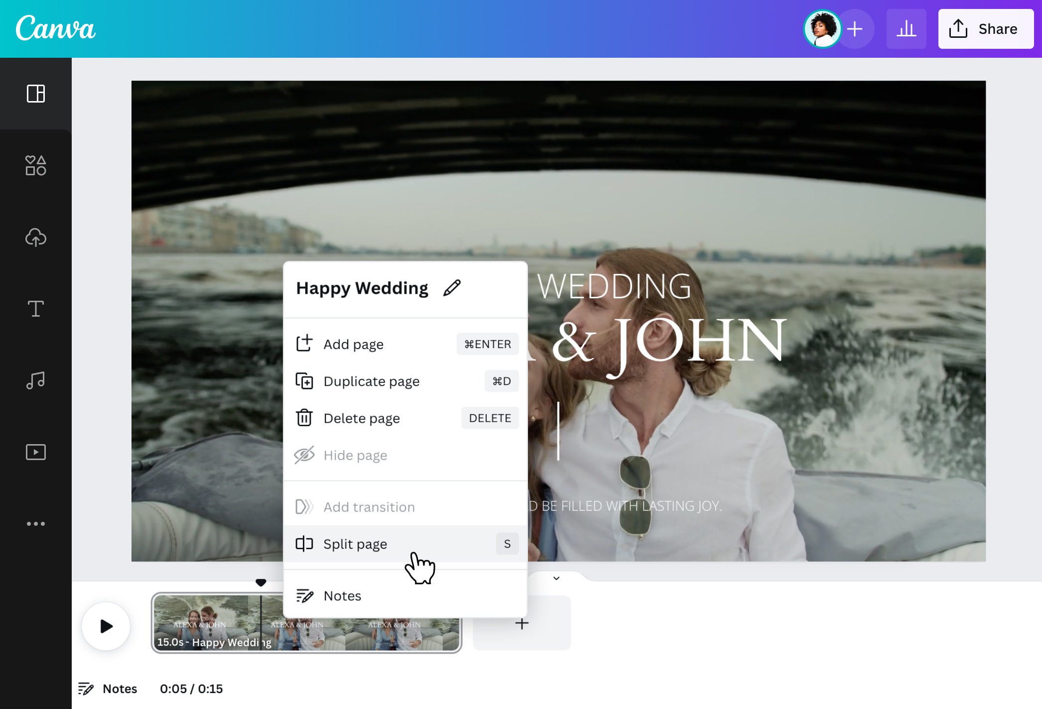 Divisor de vídeos: Dividir vídeos gratis | Canva
