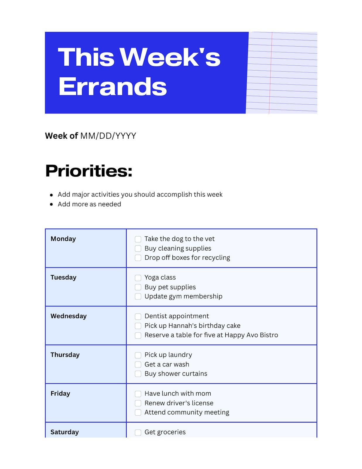 Free To-Do List Maker - Create A To-Do List Online | Canva