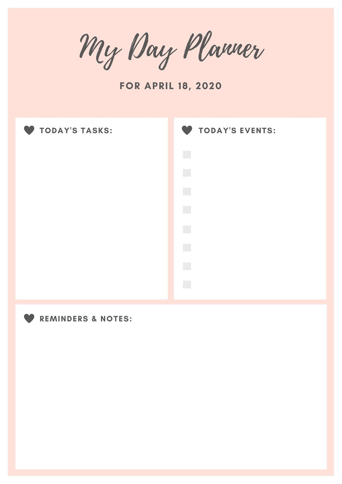Free Daily Schedule Maker - Create A Day Planner Online | Canva