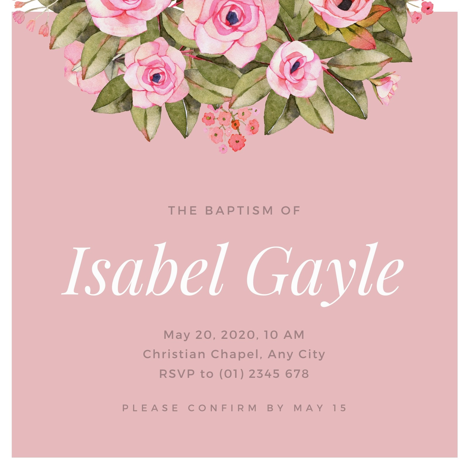 Design a Custom Baptism Invitation - Canva