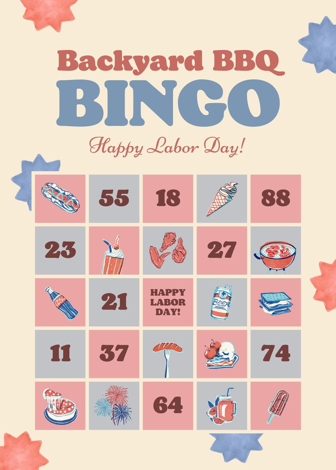 Crea cartelle Bingo da stampare gratis | Canva