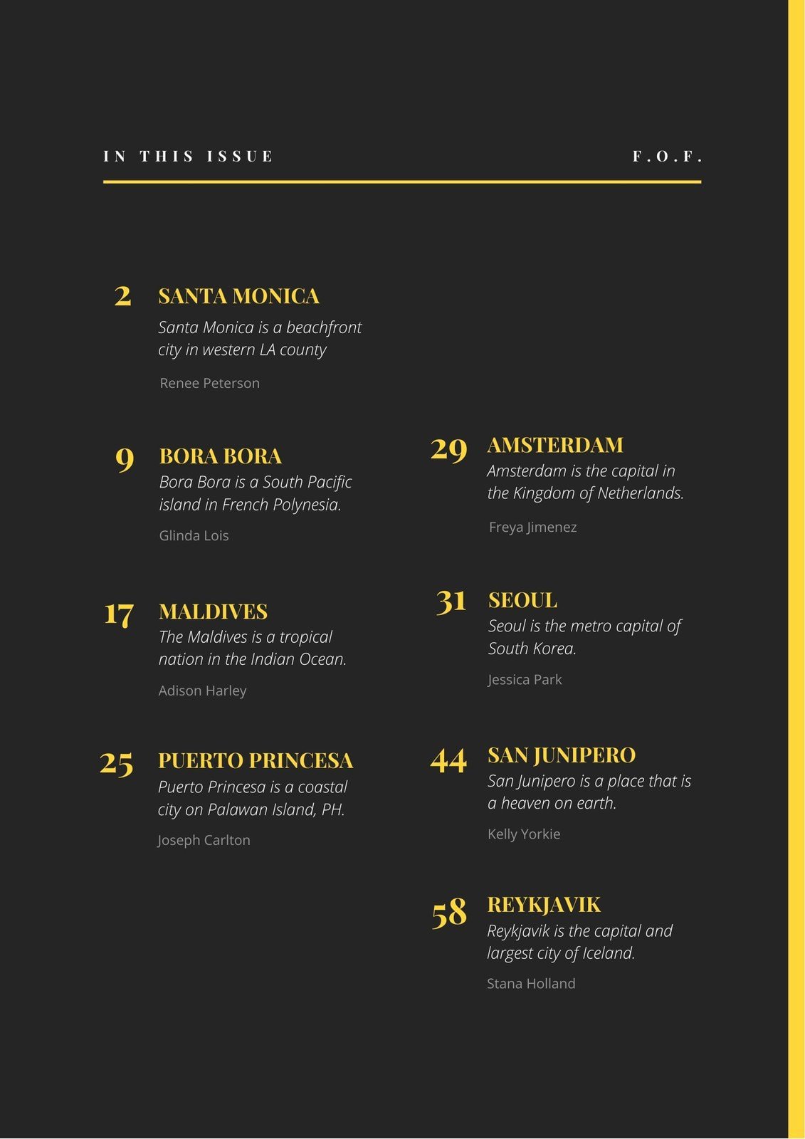 Table of Contents Maker - Create a Table of Contents | Canva