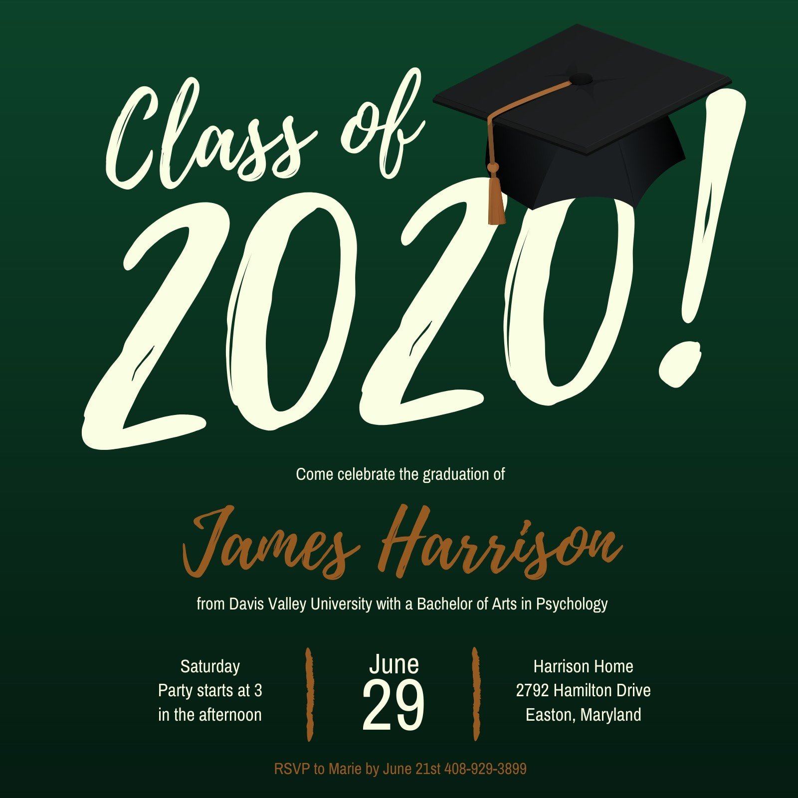 Design Your Own Graduation Invitation - Canva