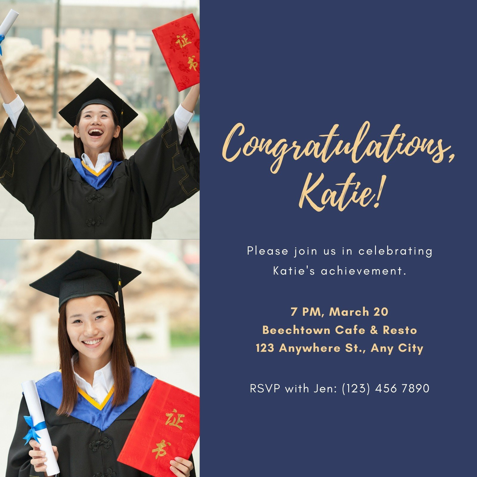 Design Your Own Graduation Invitation - Canva