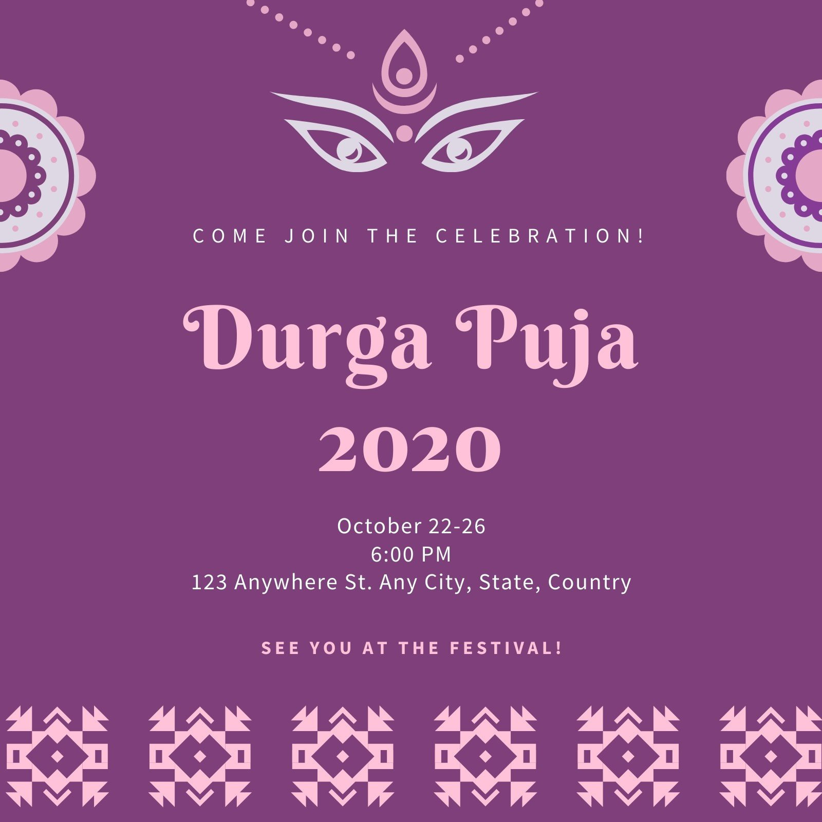 Make A Custom Puja Invitation Card Online (Free!) - Canva