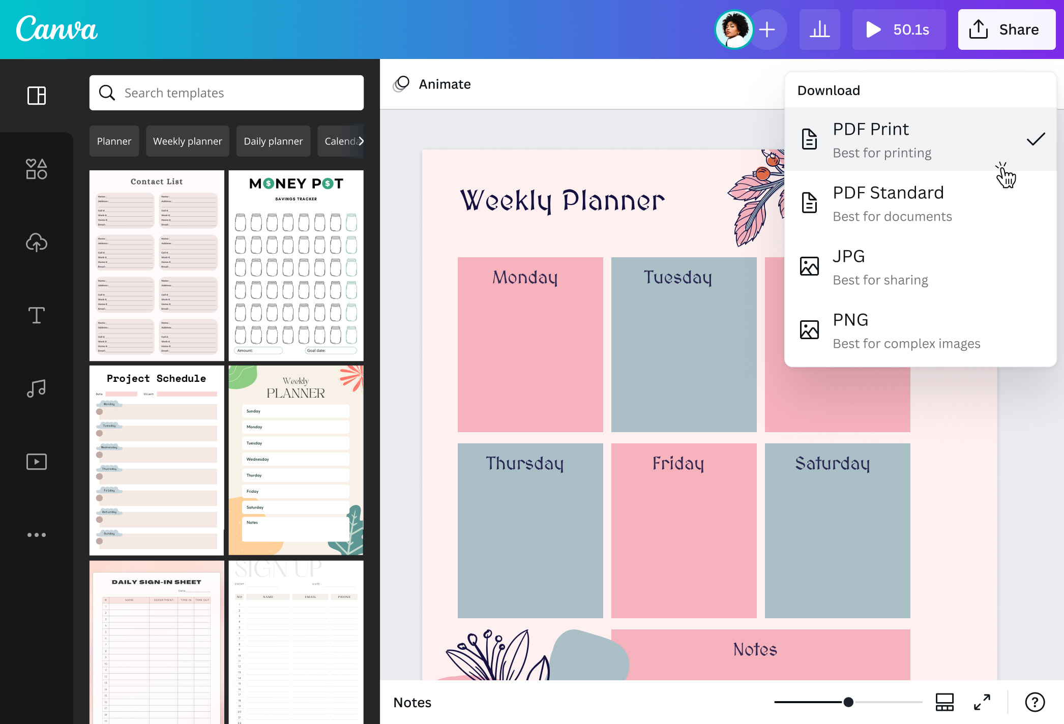 Erstelle für ein Projekt einen Zeitplan | Canva