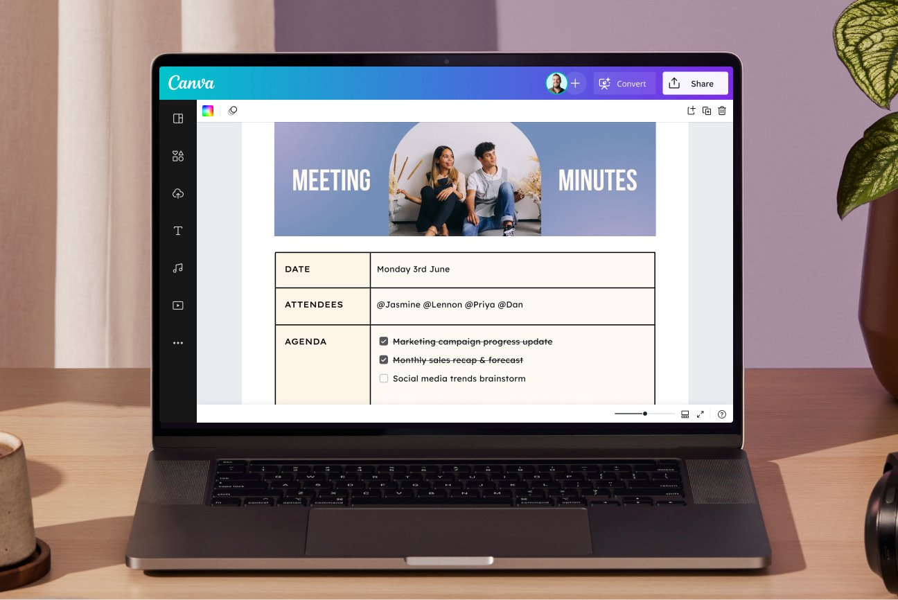 Notulen maken vergaderingen: Maak online notulen Gratis | Canva