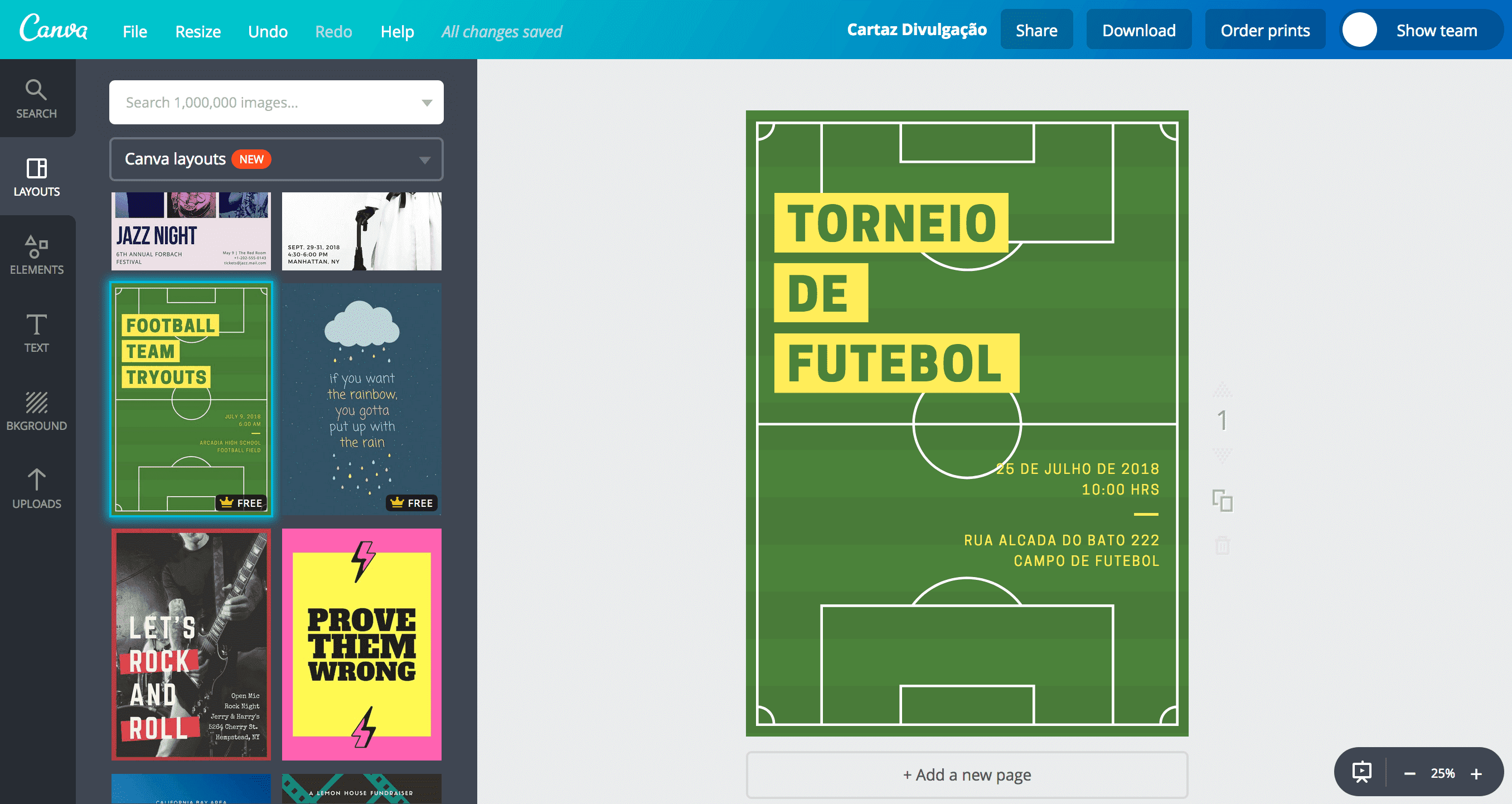 Fazer Cartaz de Divulgação Online - Canva