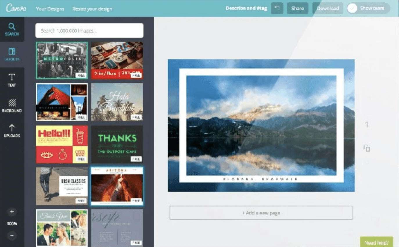 Forvandl dit billede til et flot postkort – Canva