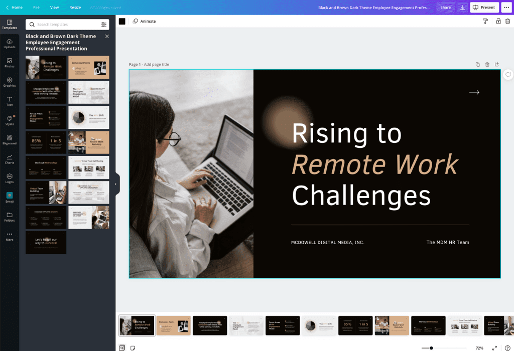 Lag imponerende PowerPoint–presentasjoner – Canva