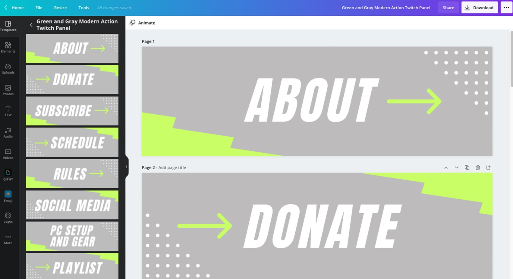 Darmowy kreator paneli Twitch: projektuj niestandardowe panele do ...