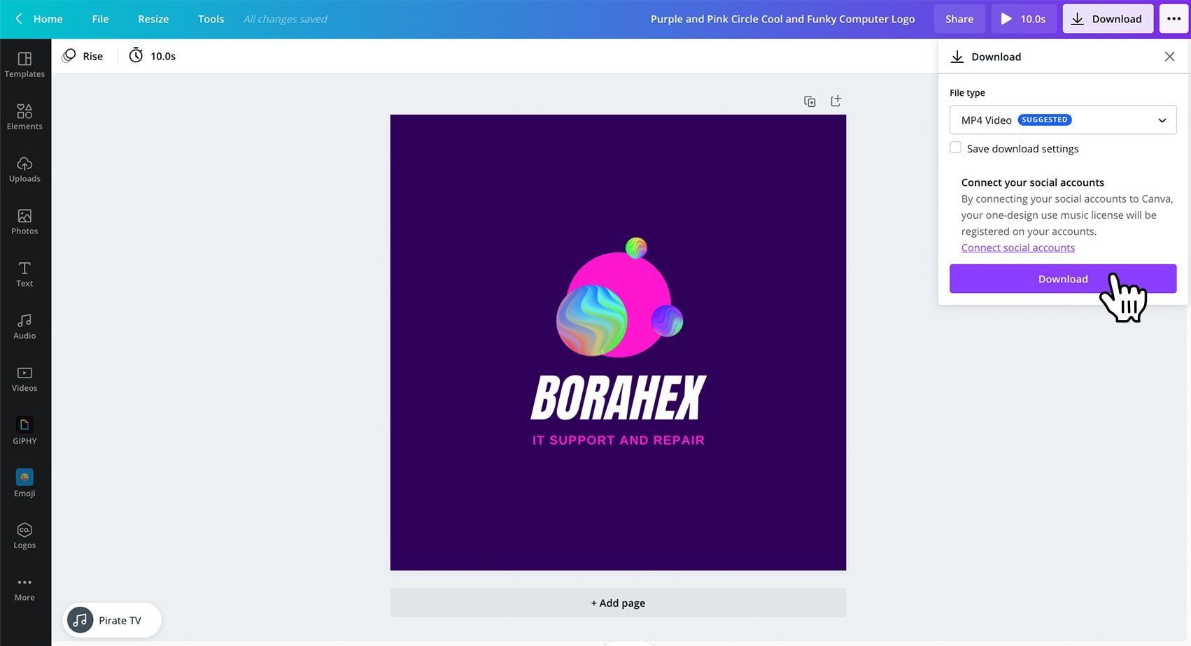 Skapa snygga animerade logotyper på nätet | Canva