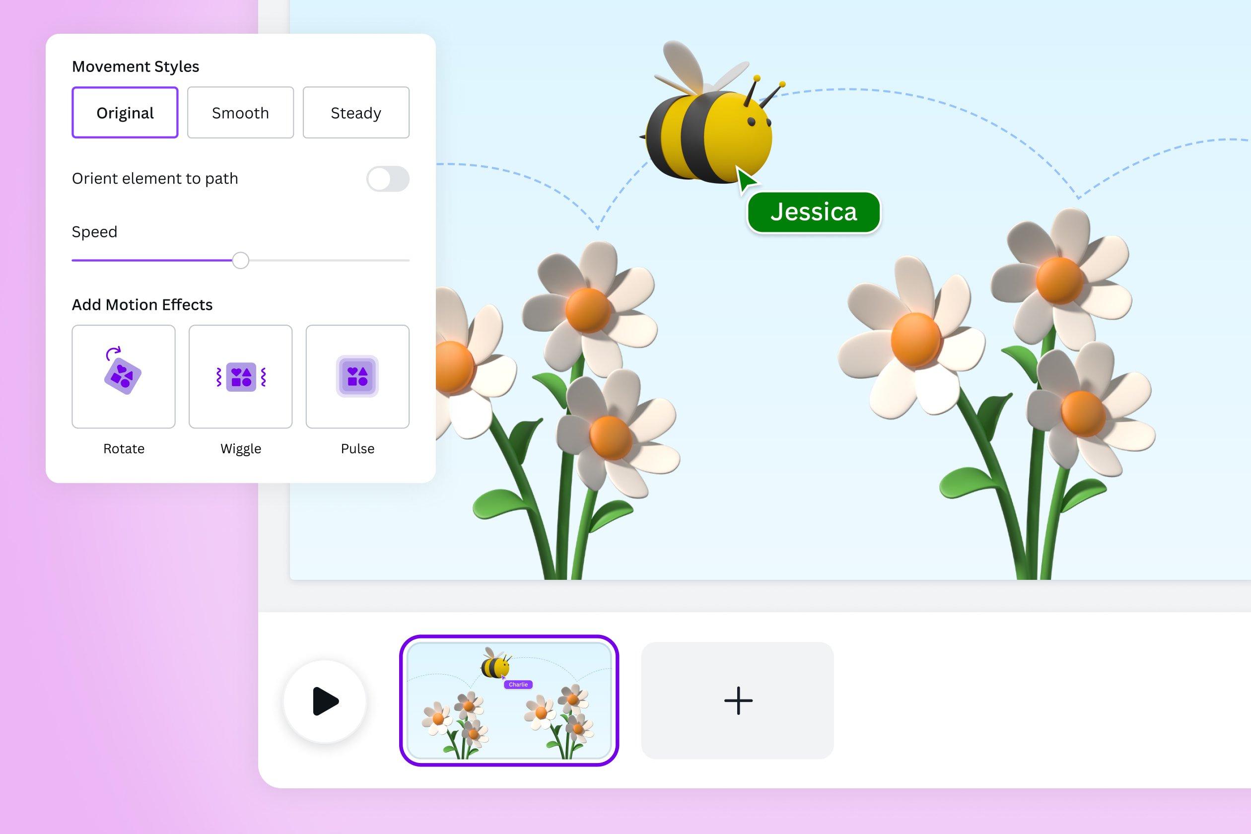 Créez une animation le long d'un tracé | Canva