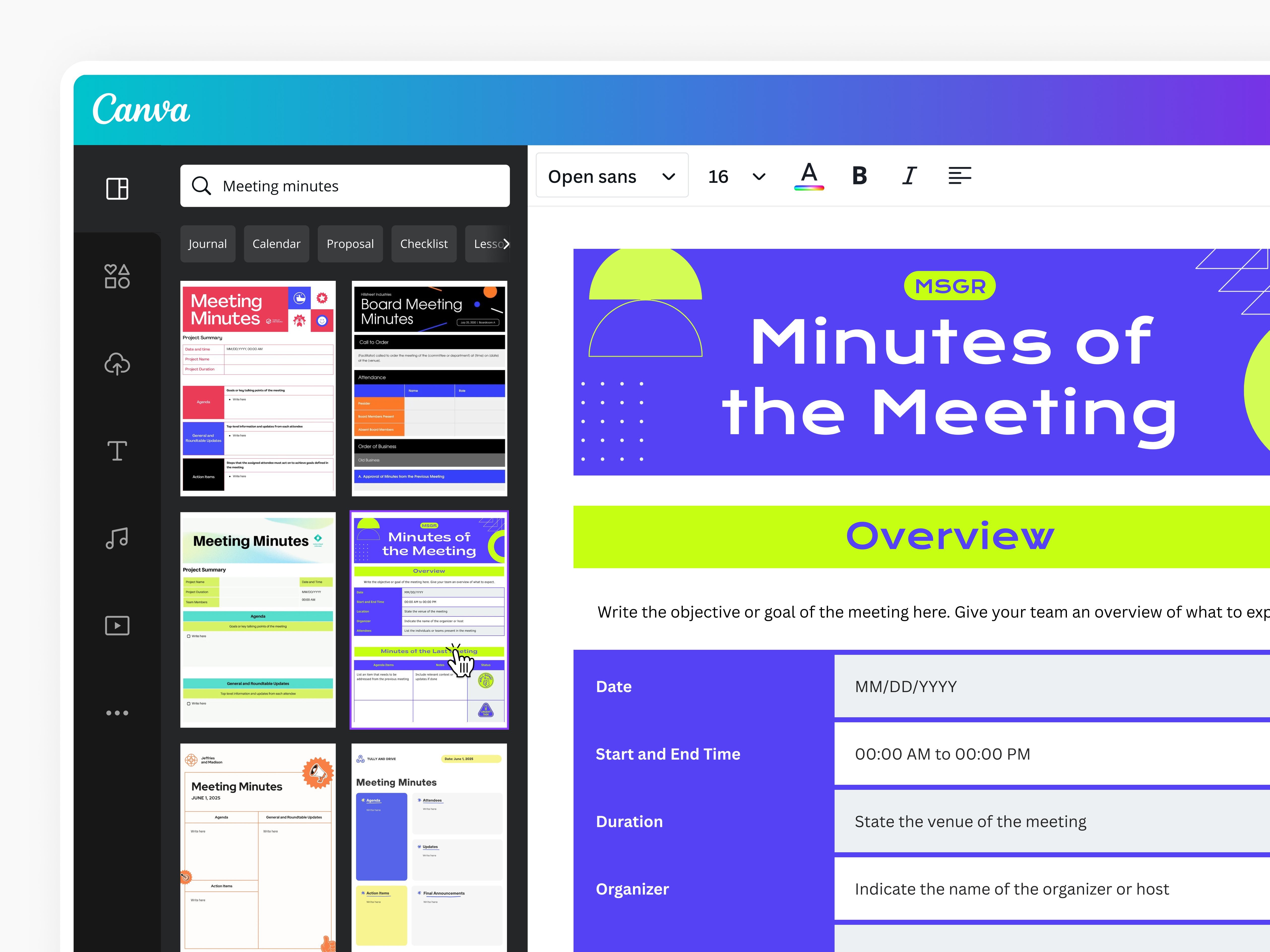 How to Write Meeting Minutes (With Templates & Tips) | Canva