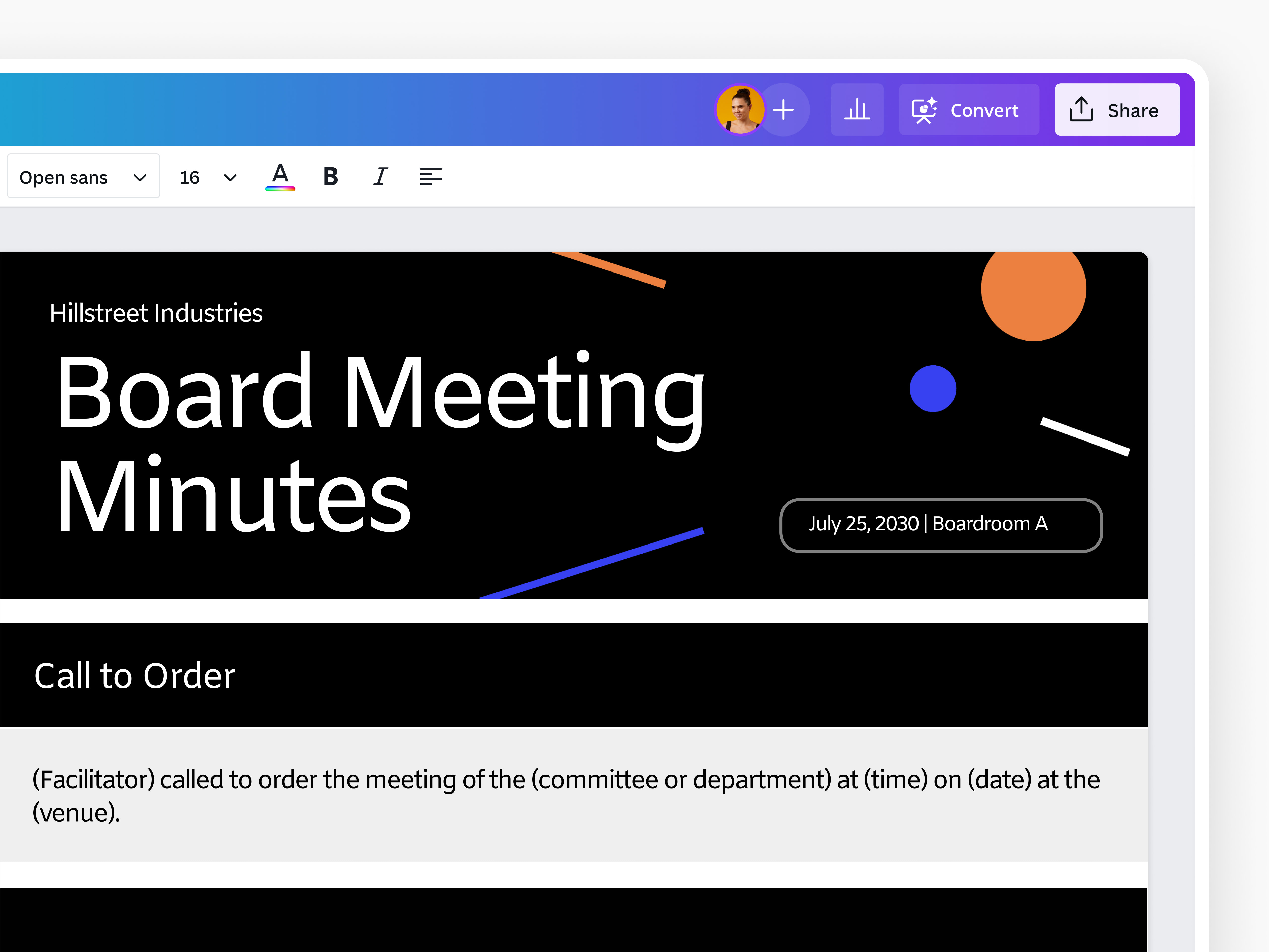 How to Write Meeting Minutes (With Templates & Tips) | Canva