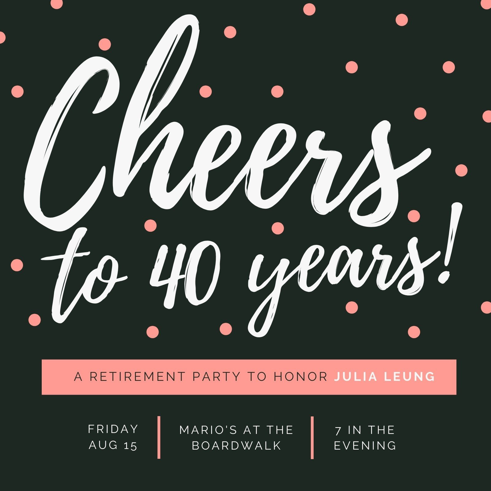 Retirement Party Invitations (With Layouts) - Canva