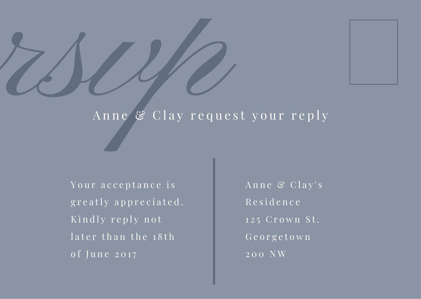 Create Your Own RSVP Postcard - Canva