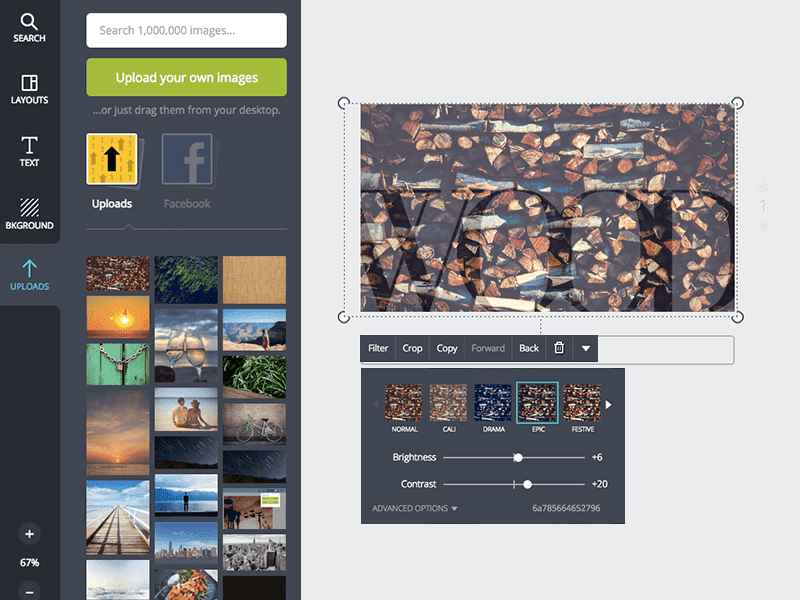 Criar diferentes texturas - Canva
