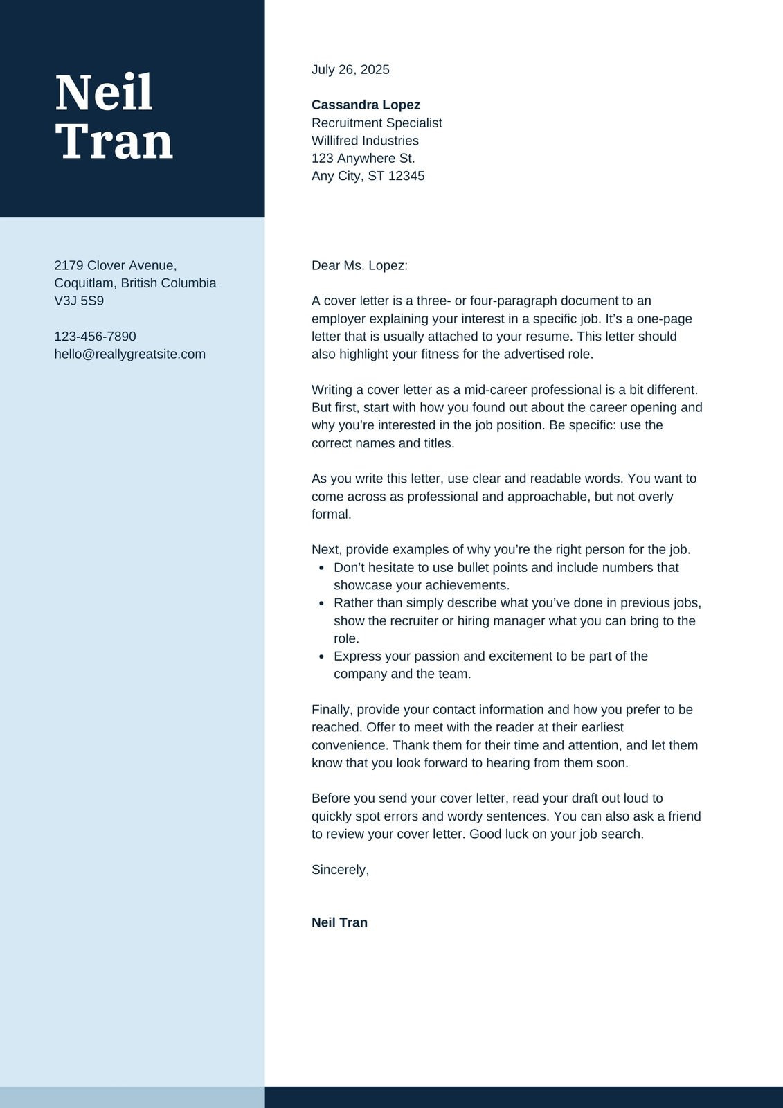 Job Application Letter