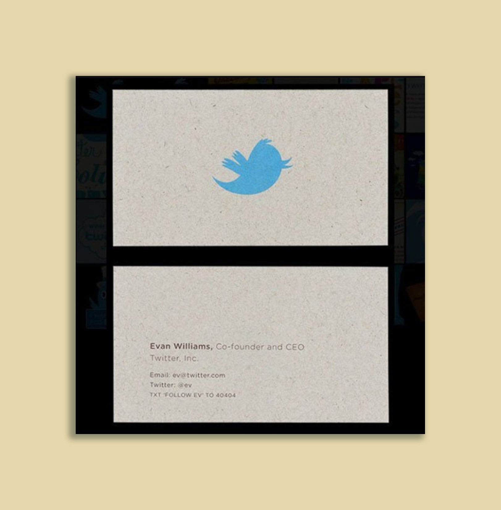 World's most famous people business cards