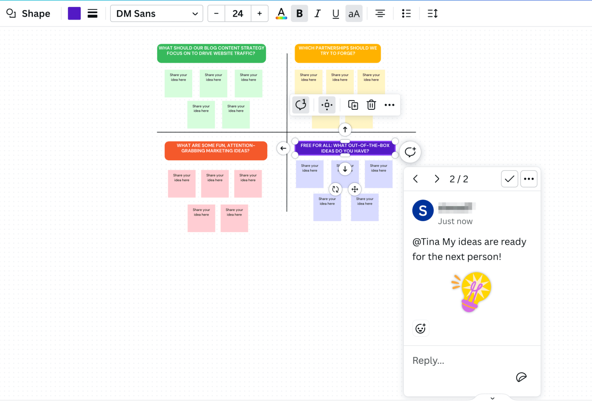 The quick and easy guide to brainwriting with Canva