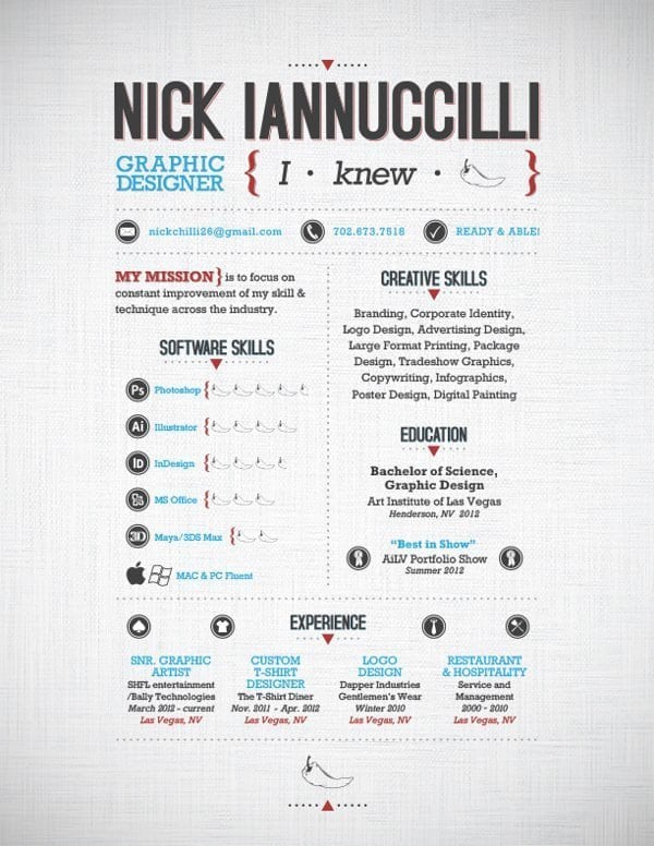 Most Creative Looking Resumes