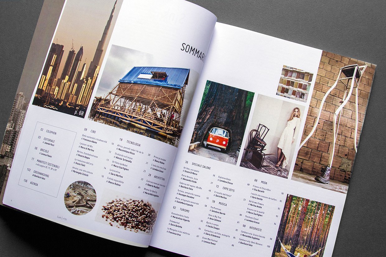 Table Of Contents Magazine Design