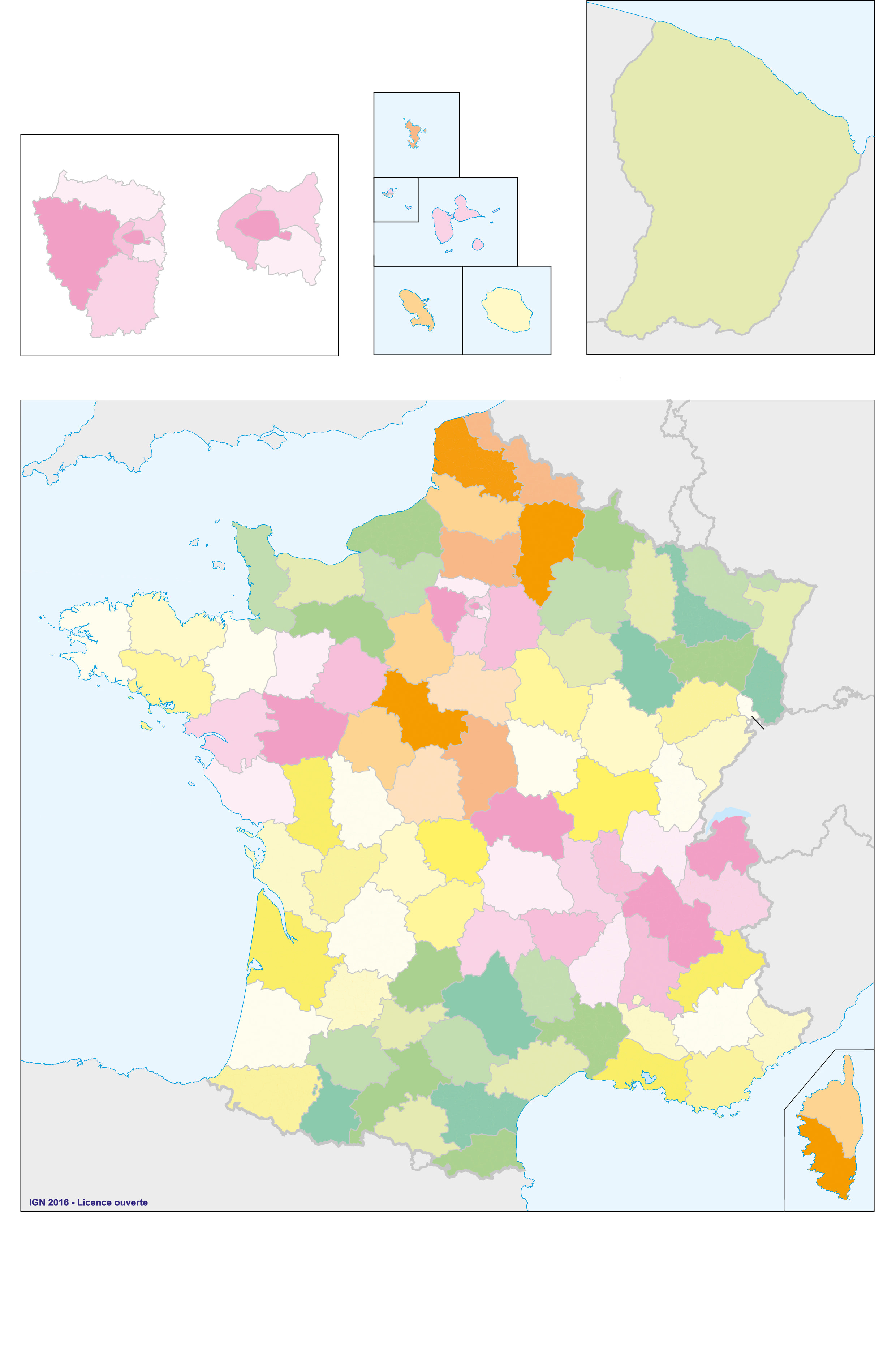 50 modèles de carte vierge du Monde, France & Europe | Canva