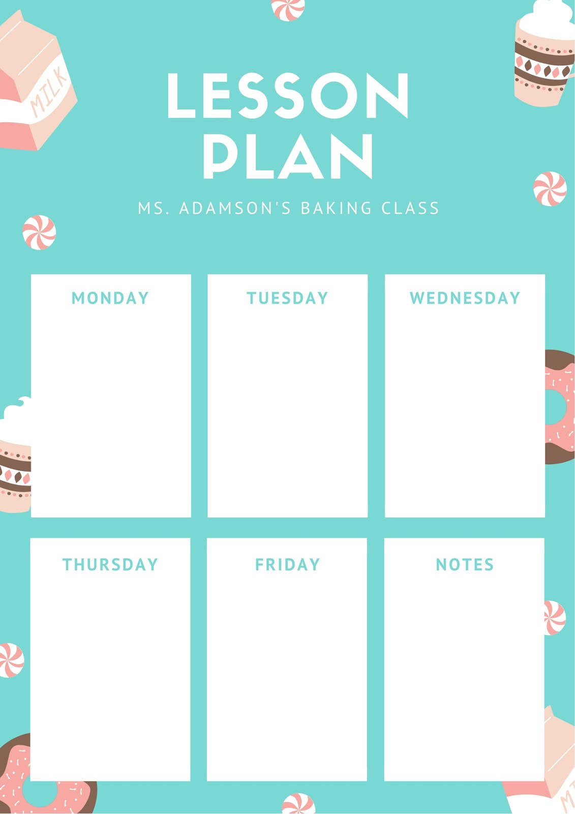 Free Online Weekly Lesson Plan Maker | Canva