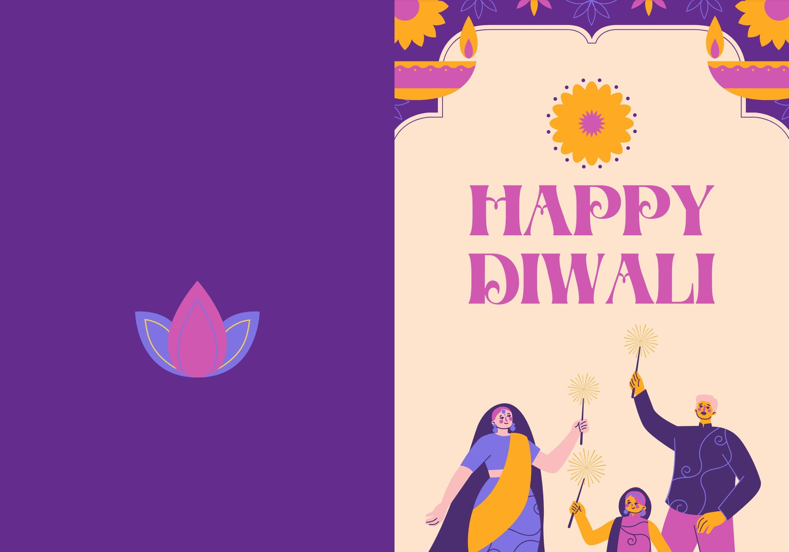 Free Diwali Card Maker - Make a Diwali Greeting Card | Canva
