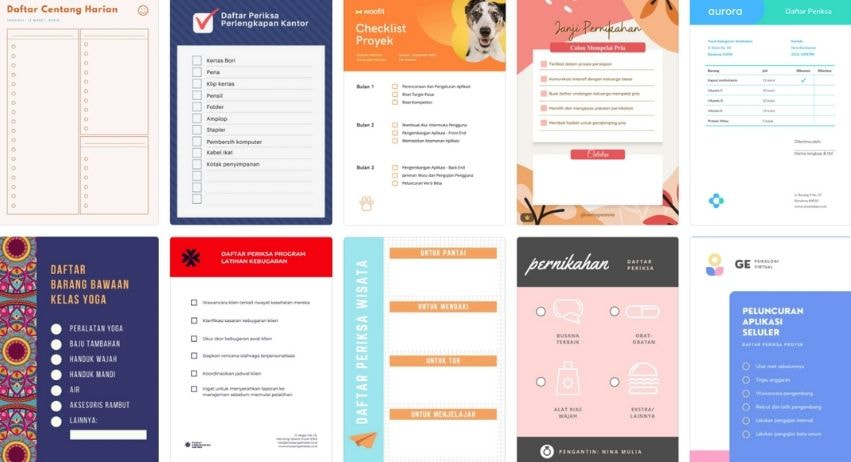 Mendesain Daftar Periksa Ceklis Gratis - Canva
