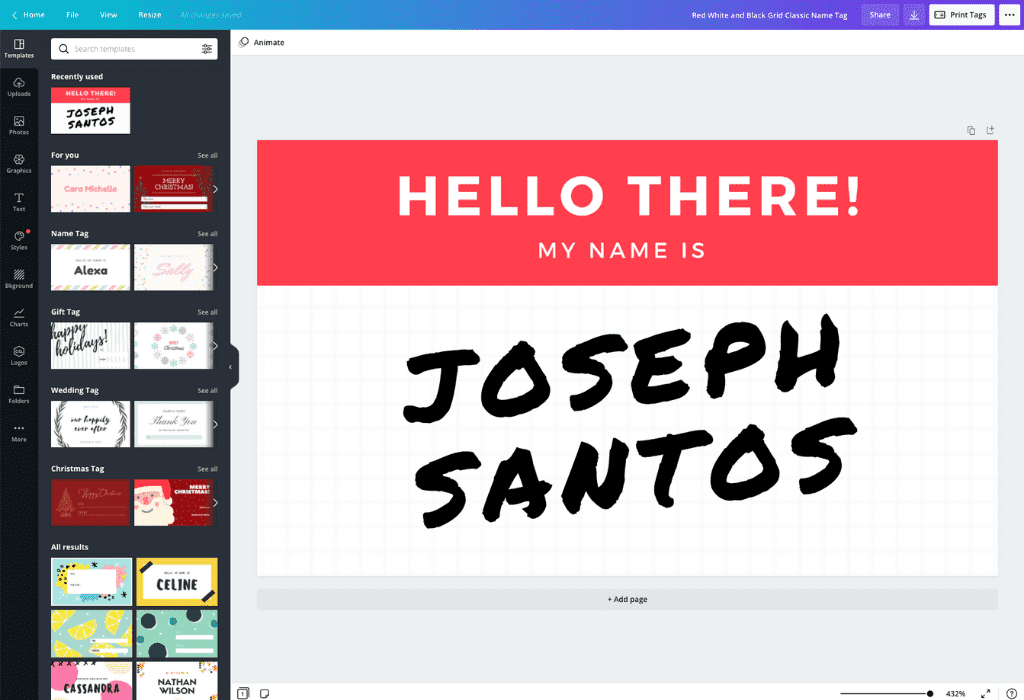 Buat Label Nama Undangan dengan Template Gratis - Canva
