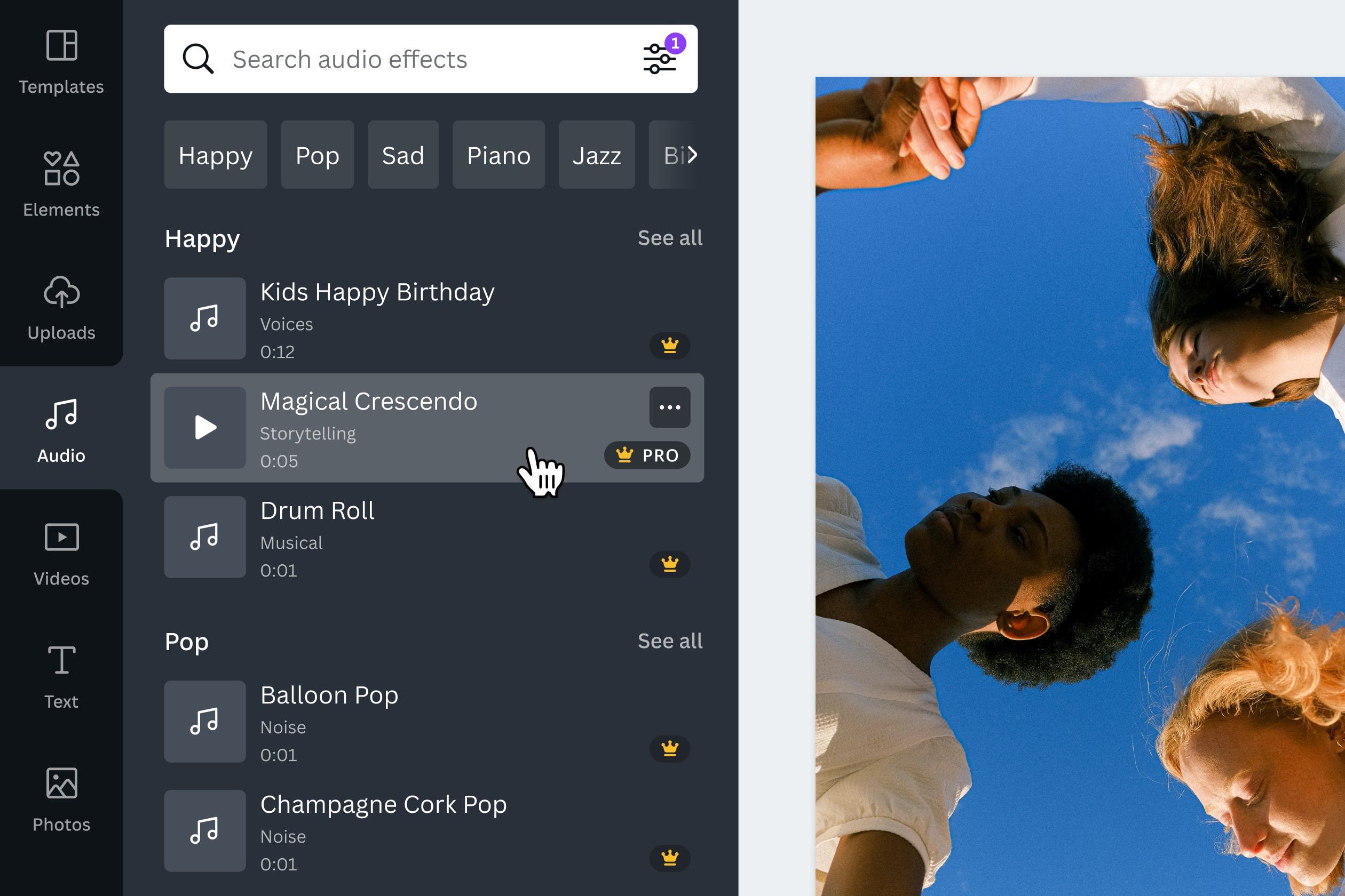 Efek Suara: Tambahkan Efek Suara SFX ke Video | Canva
