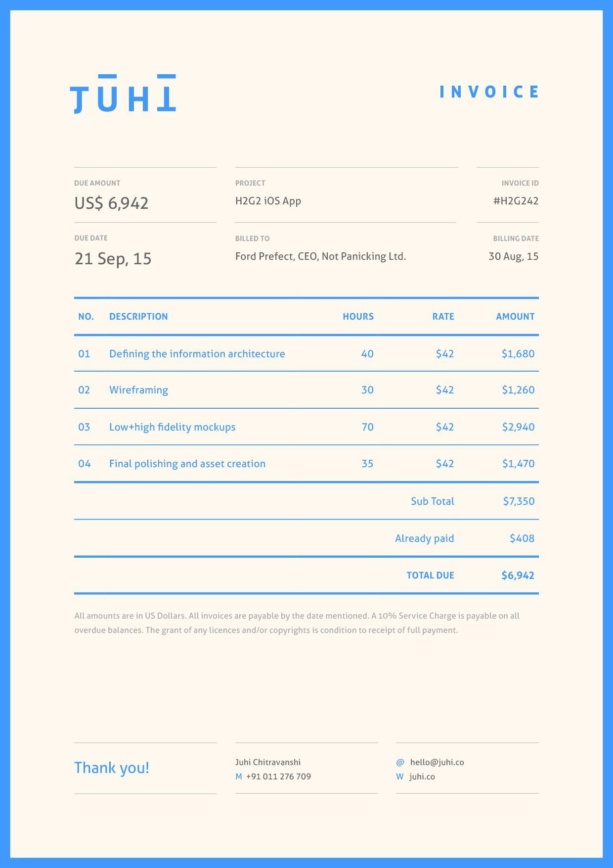 Invoice Design: 50 Examples To Inspire You | Canva