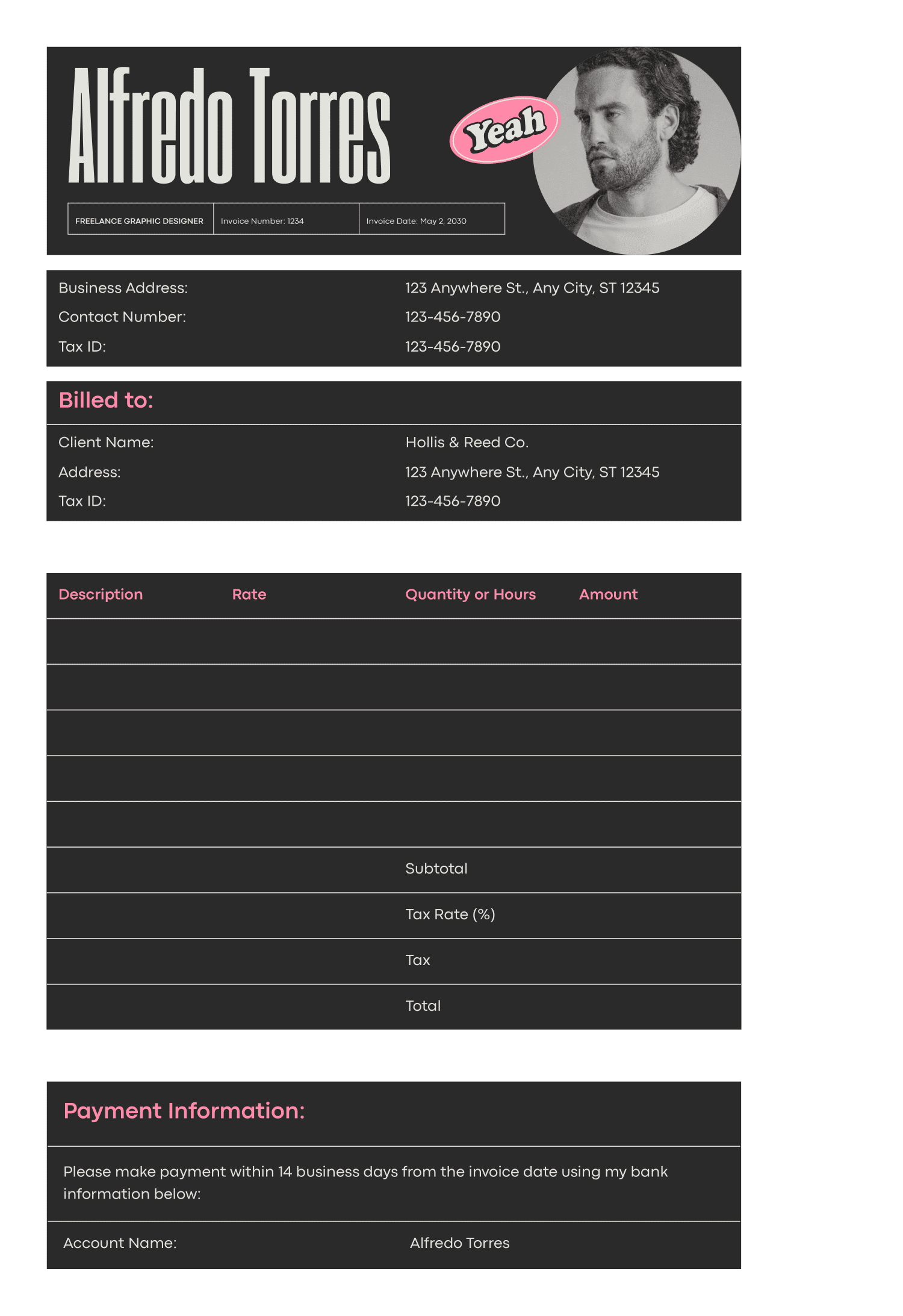 Invoice Design: 50 Examples To Inspire You | Canva