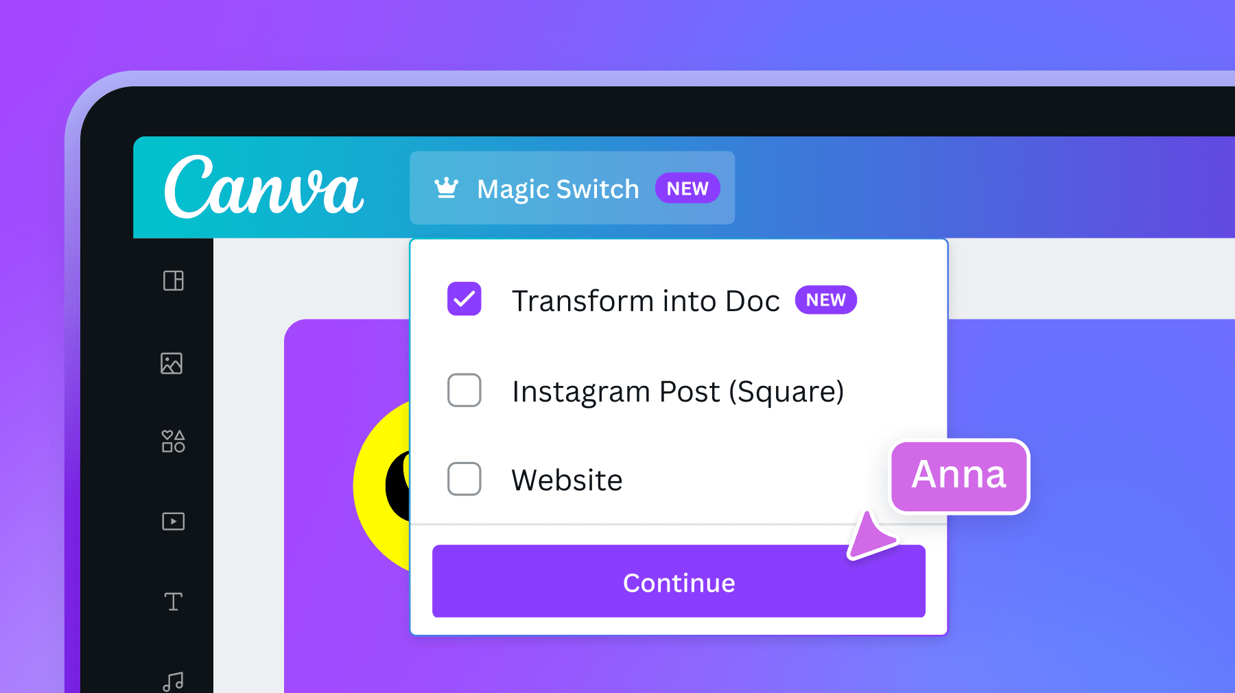 Resize and transform your designs with Magic Switch™