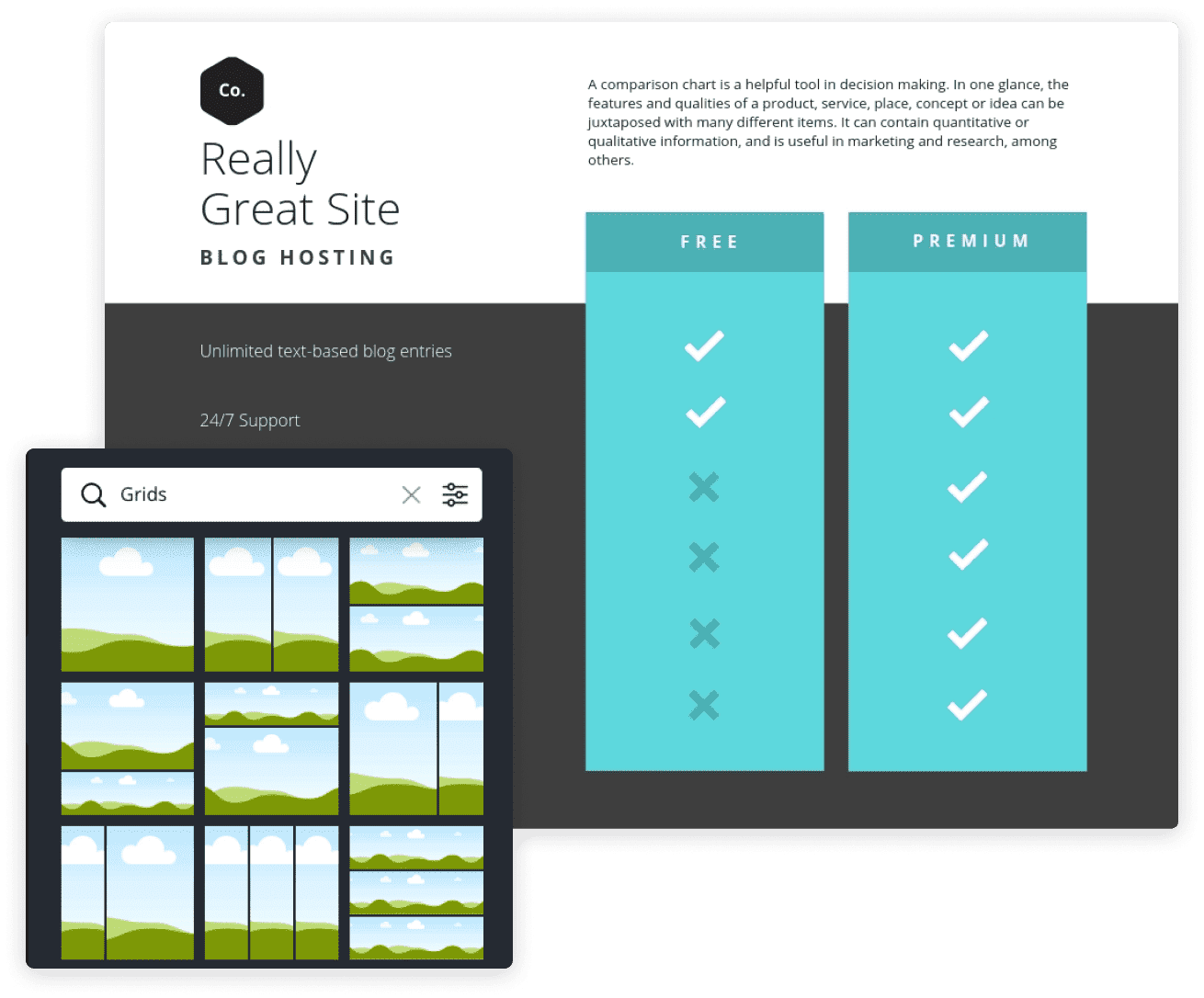 Crea cuadros comparativos gratis y online con Canva
