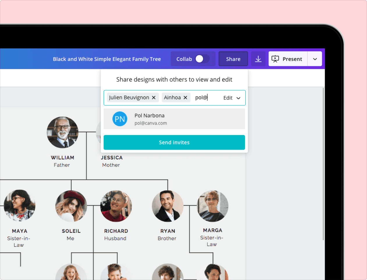 Crea un árbol genealógico original gratis con Canva
