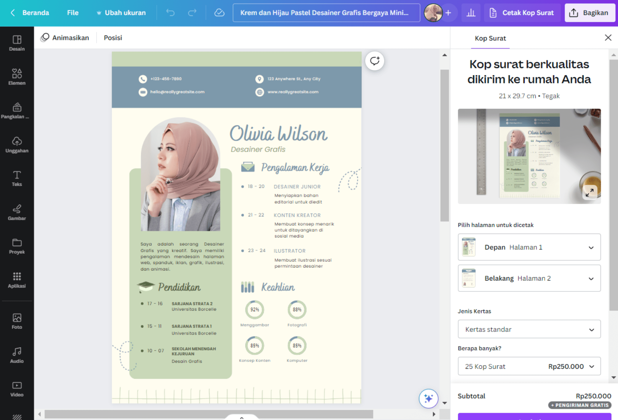 Membuat Daftar Riwayat Hidup untuk Melamar Kerja | Canva