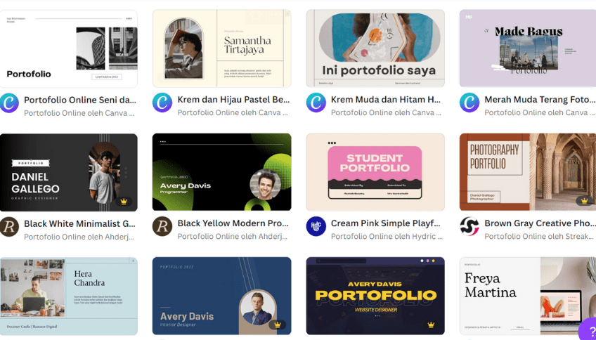 Membuat Portofolio Online Profesional Gratis | Canva