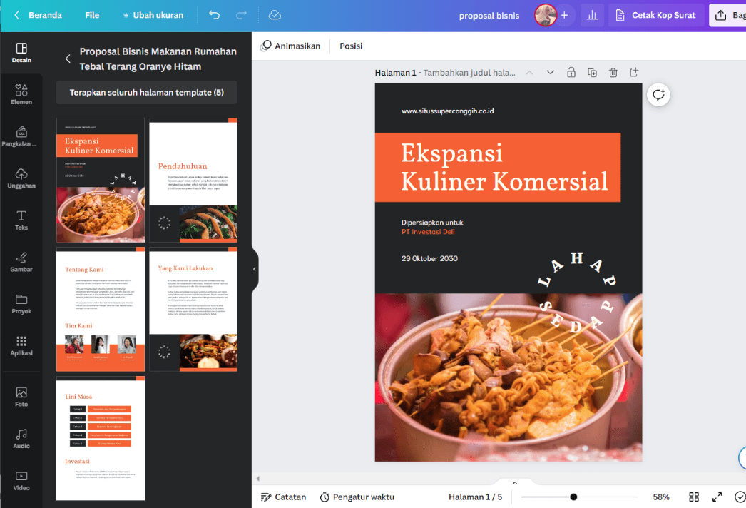 Membuat Proposal Usaha dengan Cepat & Mudah | Canva