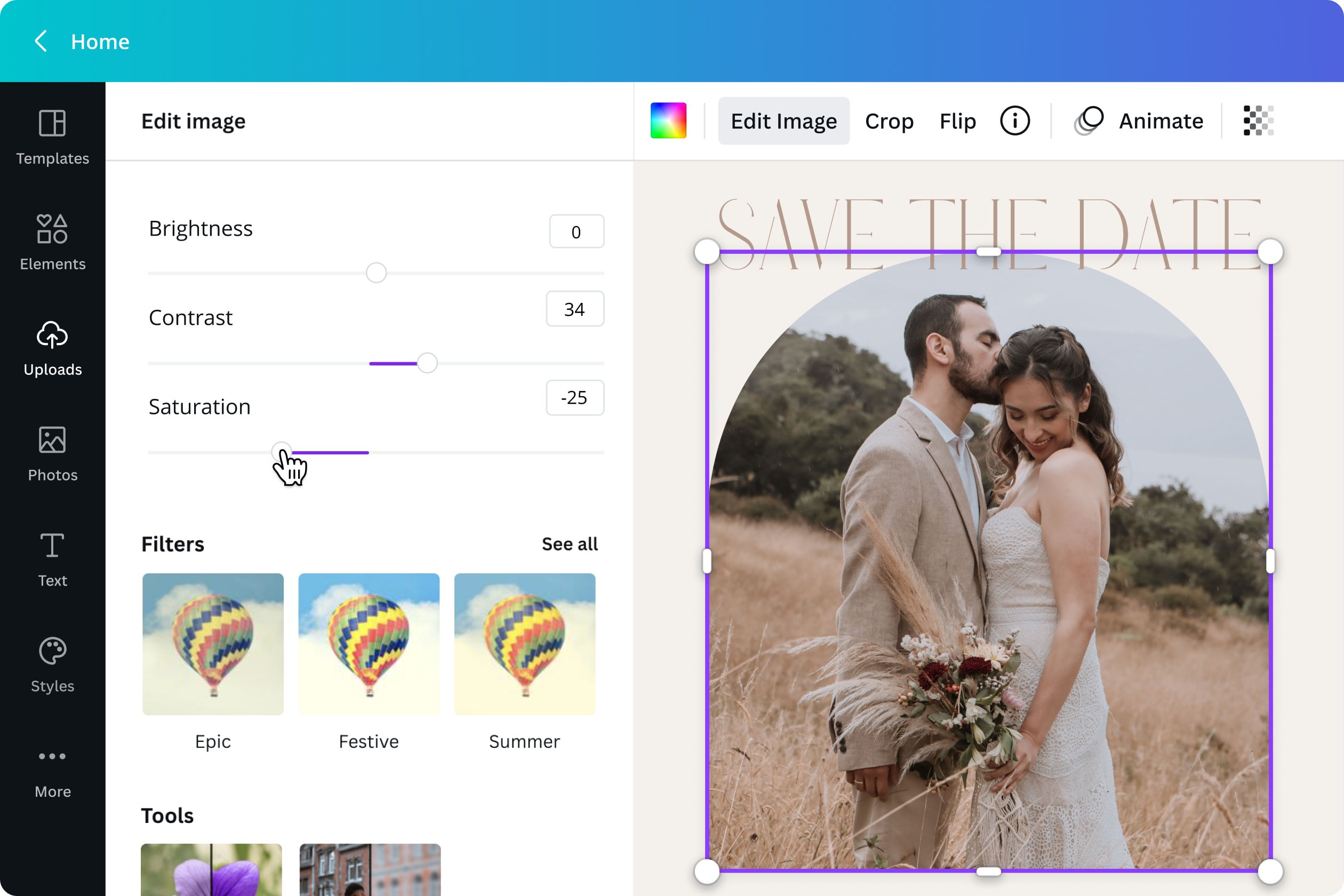 Cambiar el color de una imagen online gratis | Canva