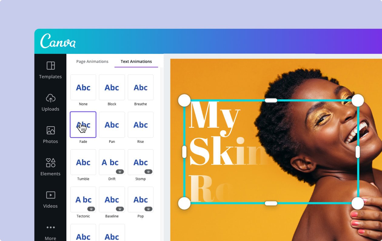 Crea textos animados online gratis | Canva